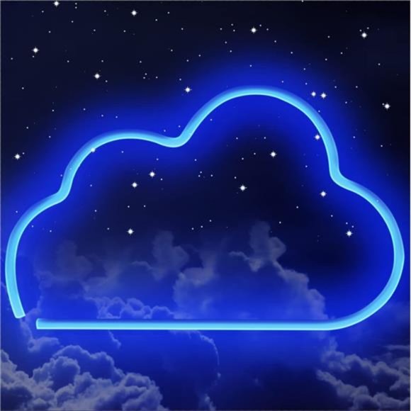 Accents | Cloud Led Light Led Light Signlightning Bolt Neon Signs Blue ...